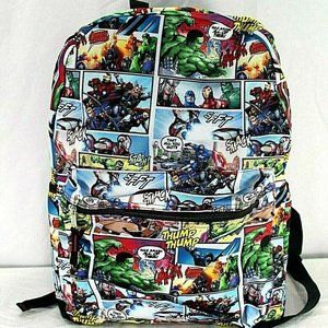 Marvel | Bags | Marvel Avengers Blackgray Backpack Comic Strip | Poshmark